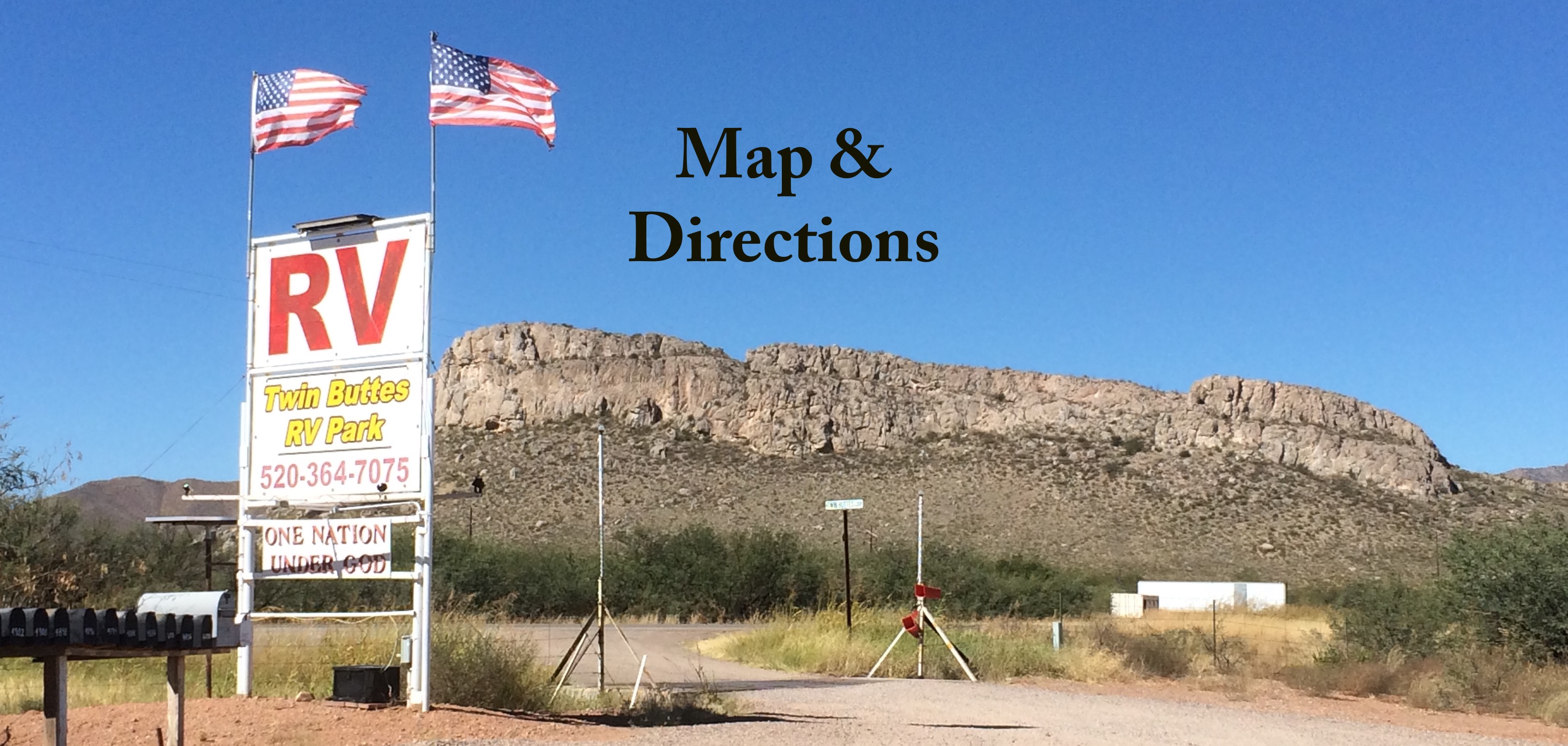Map to Twin Buttes RV